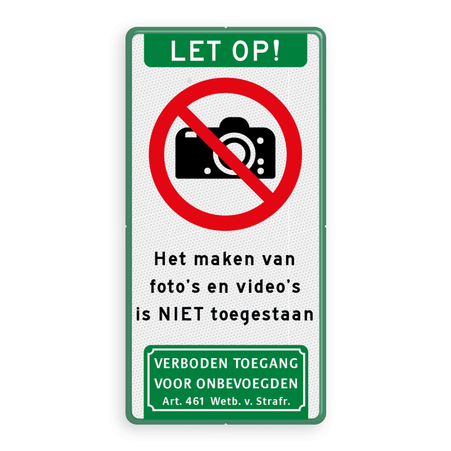 Verboden te fotograferen bord nodig? Ontwerp online