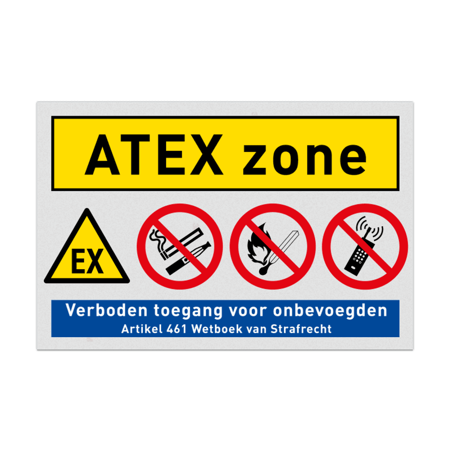 Veiligheidsbord ATEX zone Waarschuwing voor ontploffingsgevaar kopen?