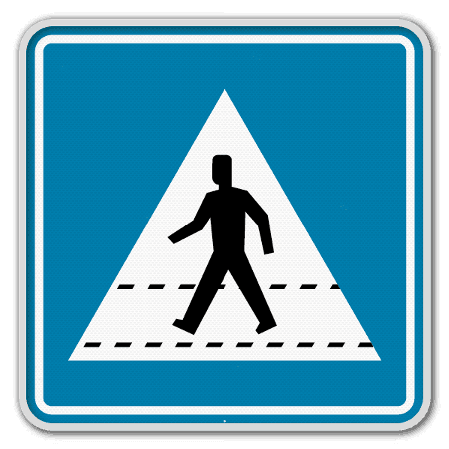 Signification Panneau de signalisation F49 - Passage pour piétons