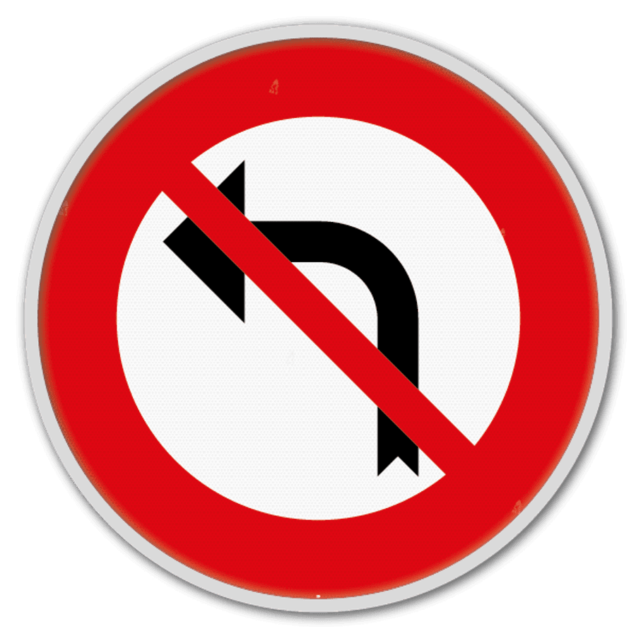 Achetez un panneau G2000 C31a Interdiction de tourner à gauche