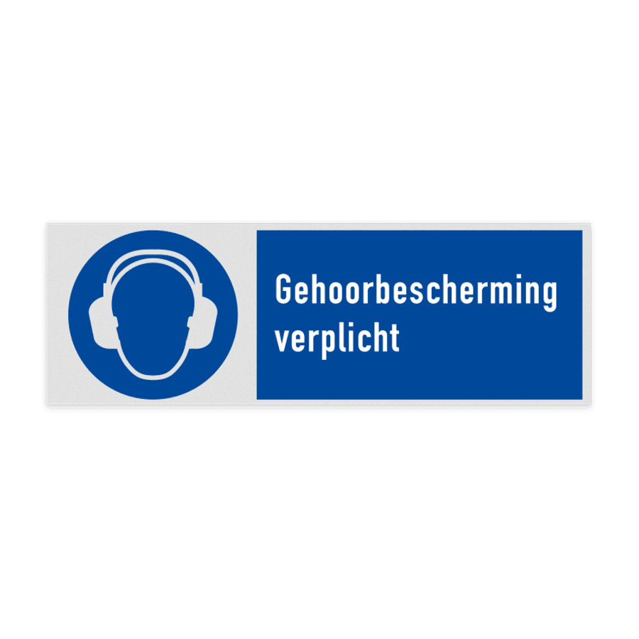 Vlak Veiligheidsbord Gehoorbescherming verplicht kopen? Bestel hier!