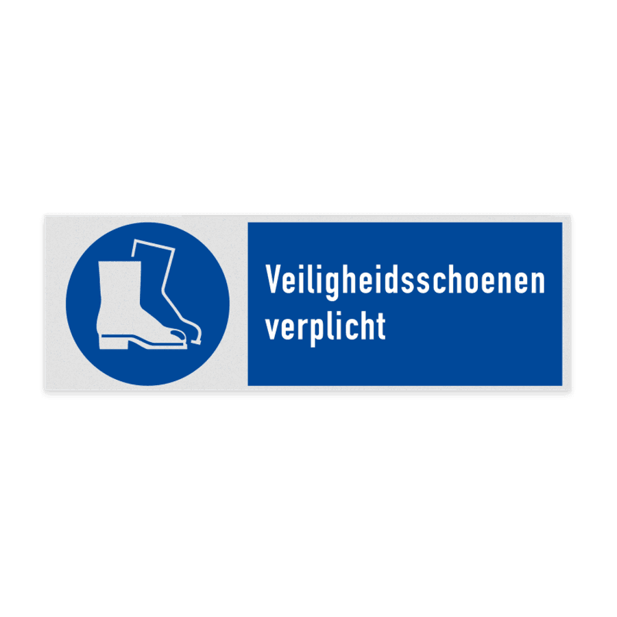 Vlak PBM Gebodsbord Veiligheidsschoenen verplicht kopen? Bestel hier!