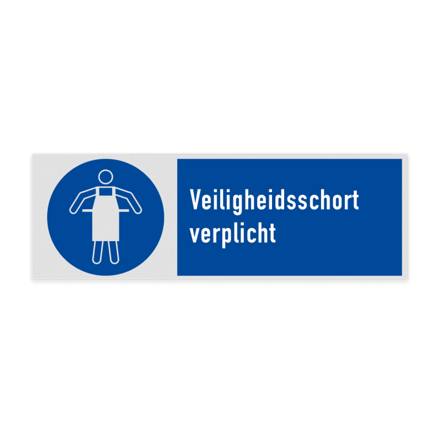 Vlak Veiligheidsbord Veiligheidsschort verplicht kopen? Bestel hier!