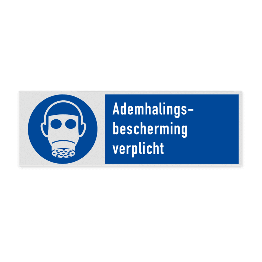 Vlak Veiligheidsbord Ademhalingsbescherming verplicht kopen? Bestel hier!