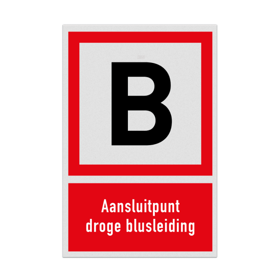 Vlak bord pictogram Aansluitpunt droge blusleiding kopen? Met tekst