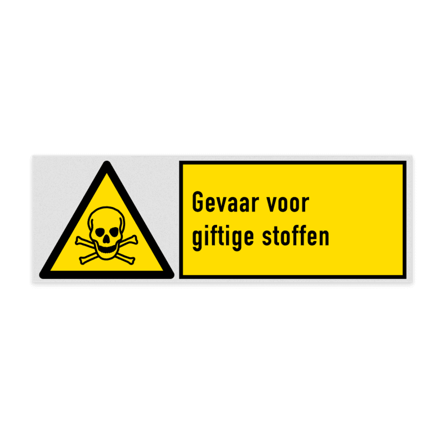 Vlak bord Gevaar voor giftige stoffen kopen? Bestel hier!