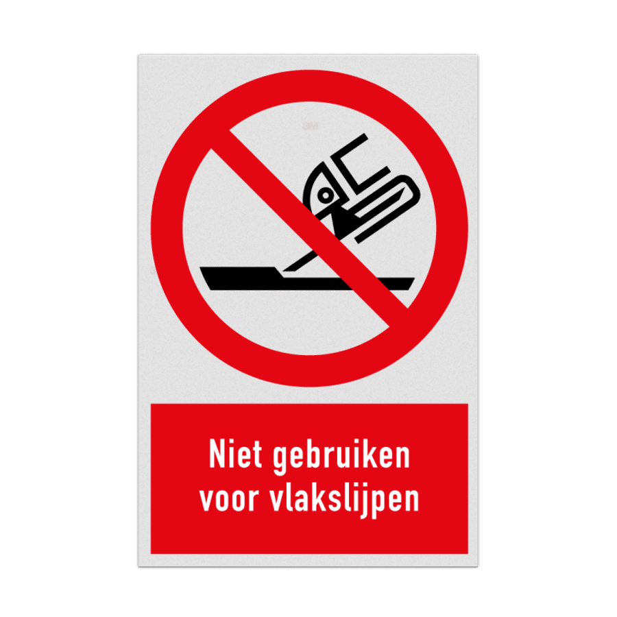 Vlak bord Niet gebruiken voor vlakslijpen kopen? Bestel hier!