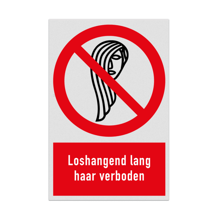 Vlak bord Loshangend lang haar verboden kopen? Bestel hier!