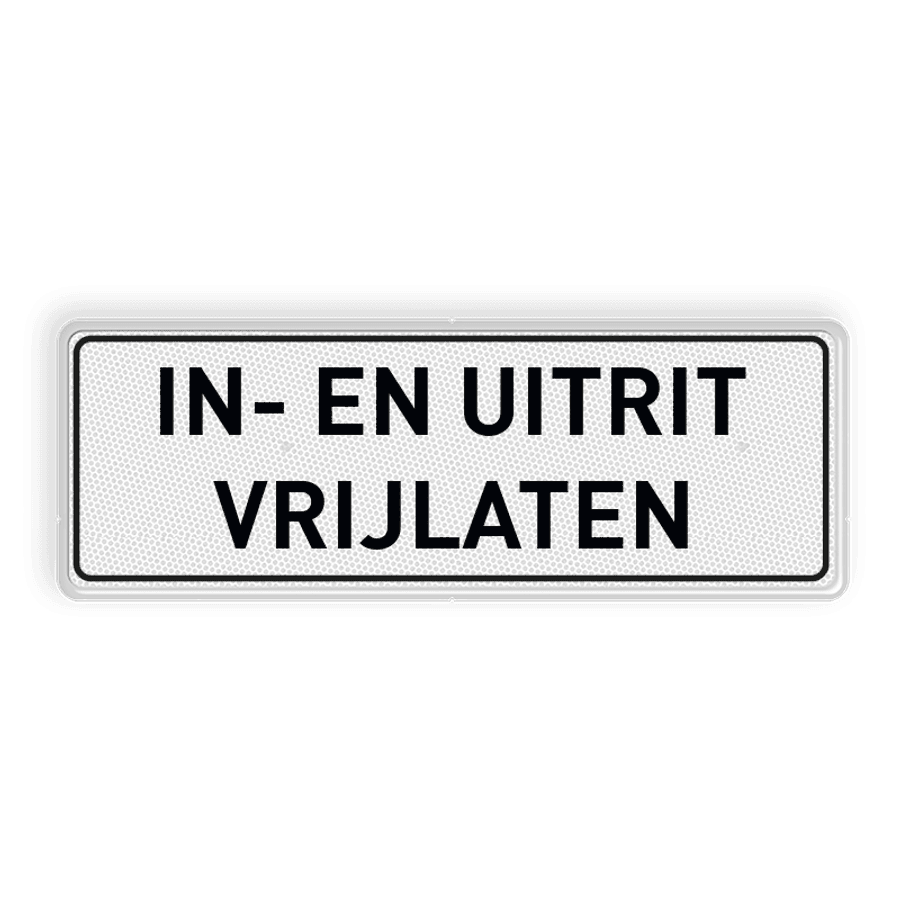 Bord uitrit vrijlaten kopen? Bestel nu online! | Informatiebord.nl
