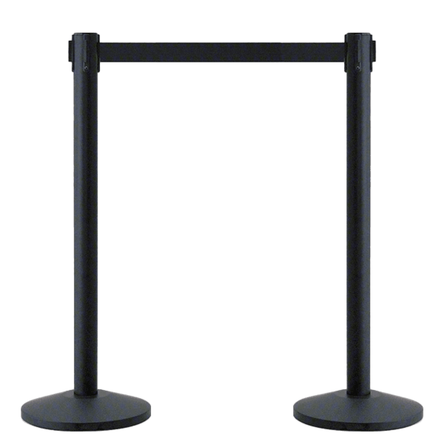 Afzetlint paaltjes zwart kopen? Luxe paaltjes met uittrekbaar lint