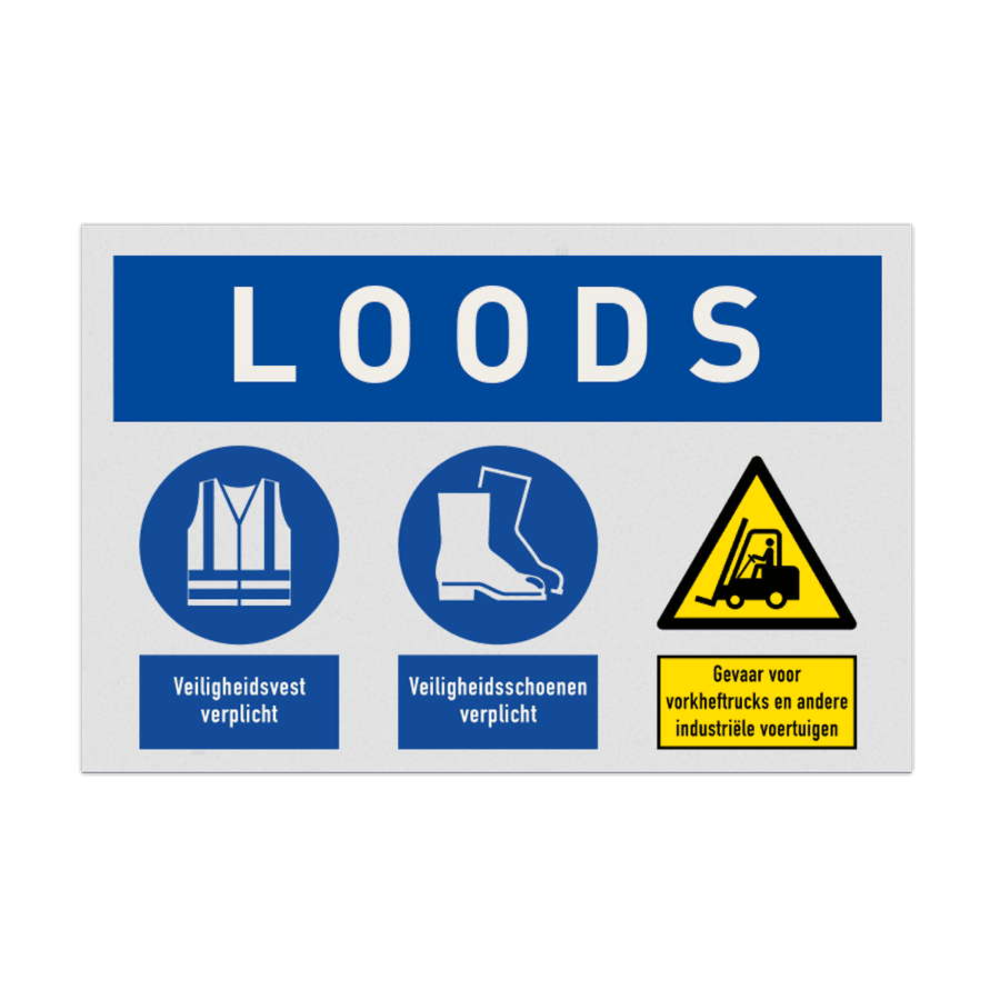 Bord met veiligheid en waarschuwing pictogram voor Loods kopen?