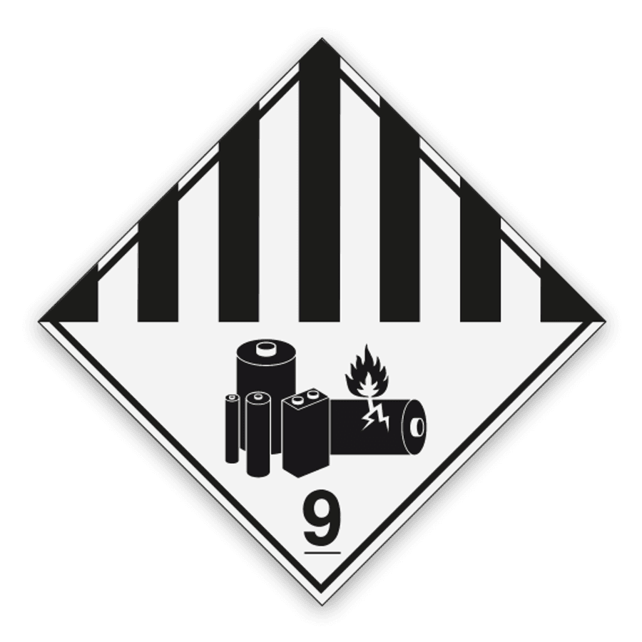 Betekenis Veiligheidsbord ADR 2.2a - ADR Transport - Lithium batterijen