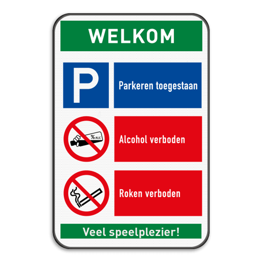 Terreinbord met 3 pictogrammen kopen? | Informatiebord.nl