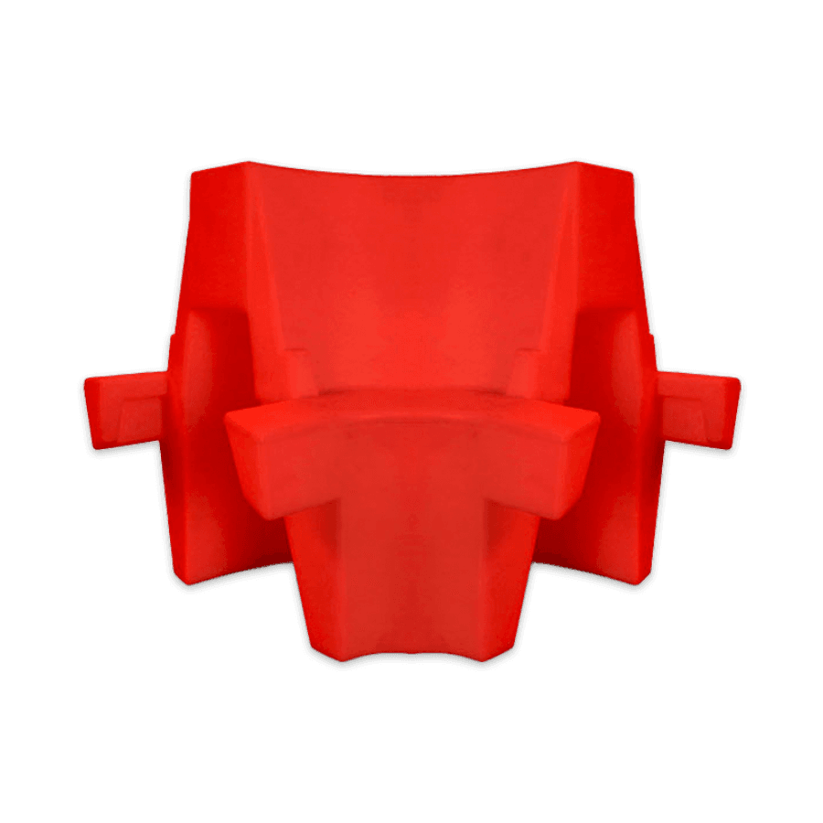 Kunststof barrier hoekstuk rood/wit nodig? Rijbaanscheiding vulbaar