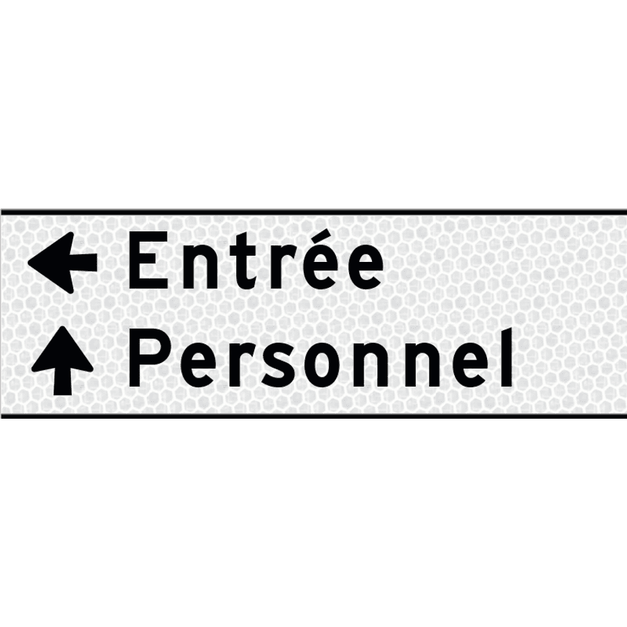 Panneau directionnel 60x20cm avec pour entreprise