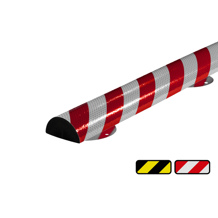 Stootbescherming reflecterend met montageplaten (t.b.v. schroeven)