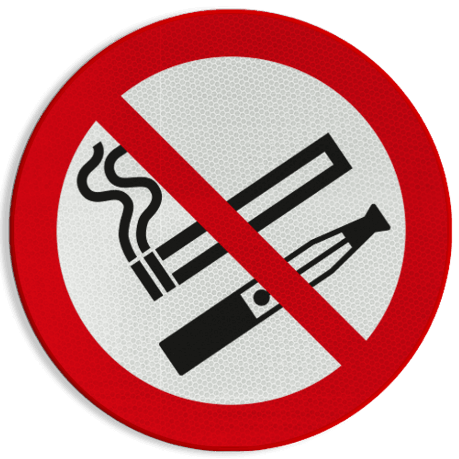 Sticker of bord Verboden te roken met e-sigaret kopen? Bestel!