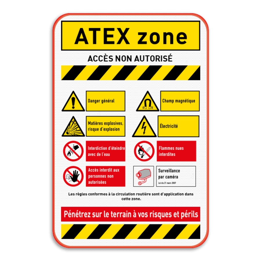 Besoin d'un panneau de sécurité ATEX ZONE ? Editez-le vous-même
