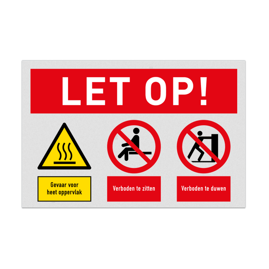 Veiligheidsbord Waarschuwing voor warm of heet oppervlakte kopen?