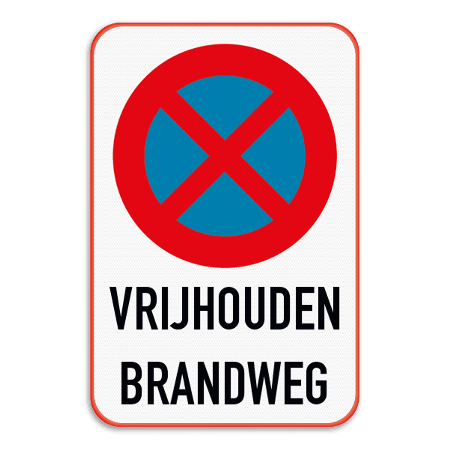 Parkeerverbod - Vrijhouden Brandweg | Verkeersbord.be