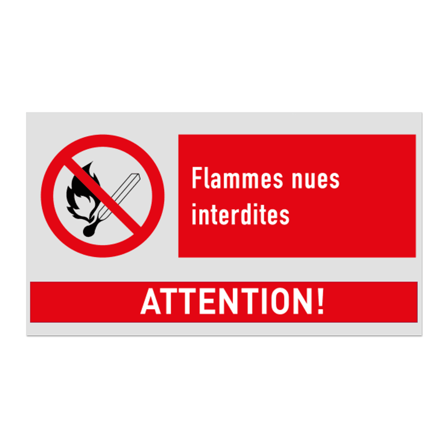 Panneau - P003 - Interdiction de fumer et de faire du feu + texte