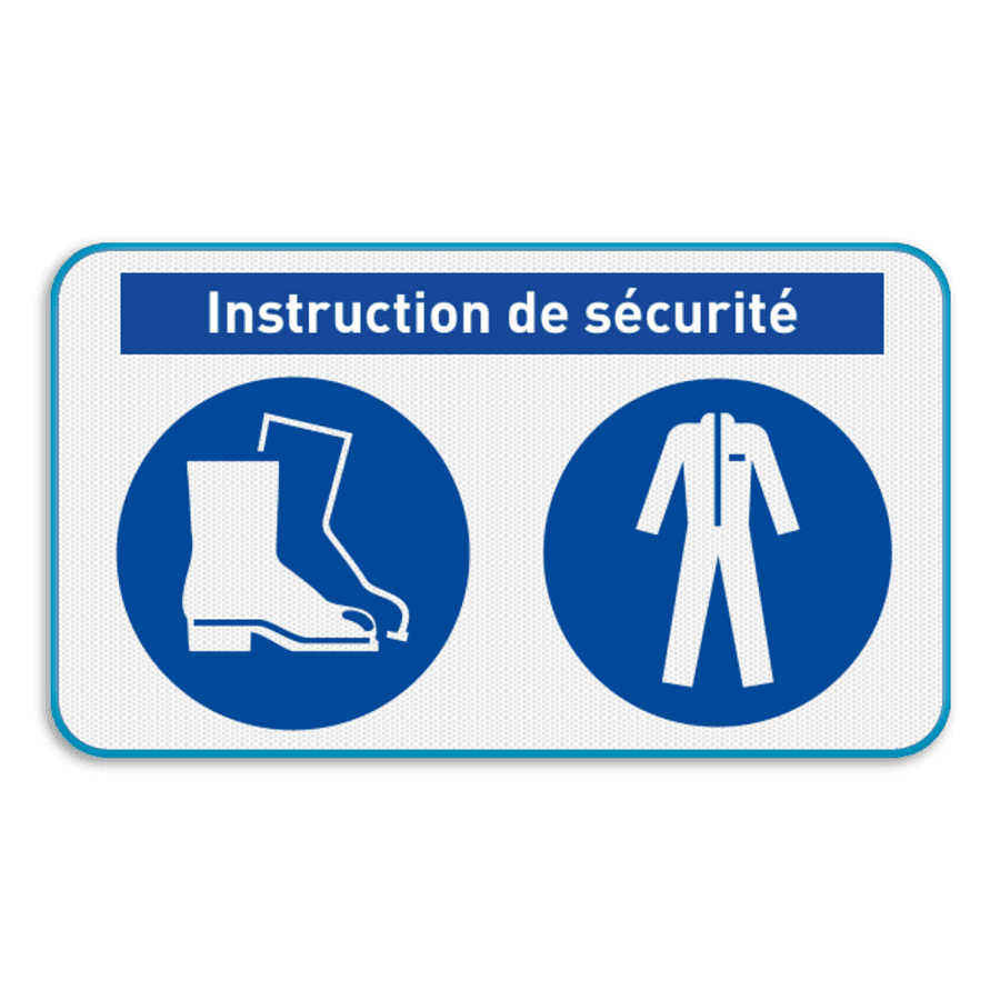 Panneau de sécurité - 2 pictogrammes