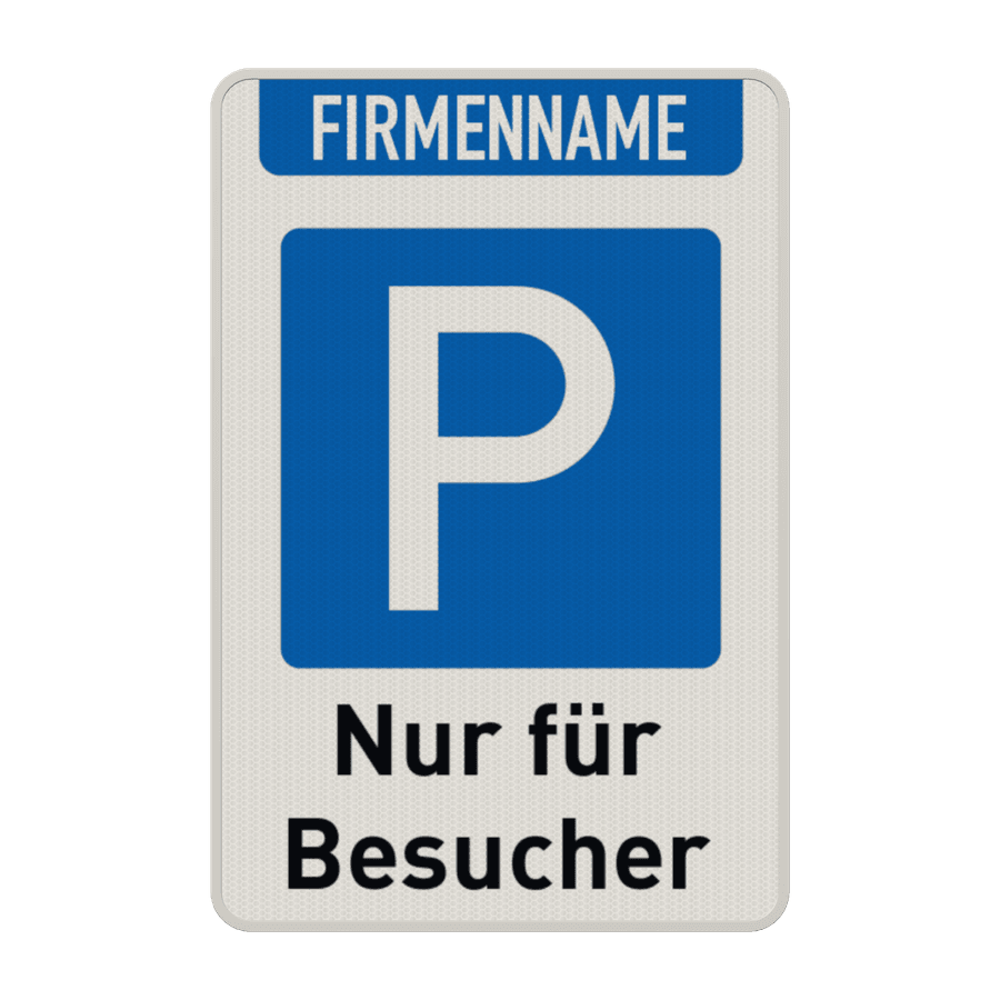 Parkplatzschilder Nur für Besucher + Firmenname online kaufen
