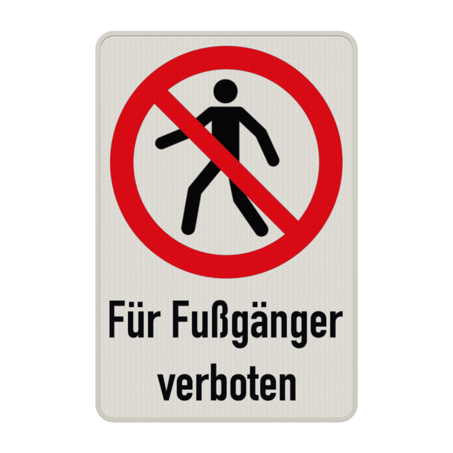 Schild ACHTUNG Für Fußgänger verboten kaufen? | Hier bestellen!