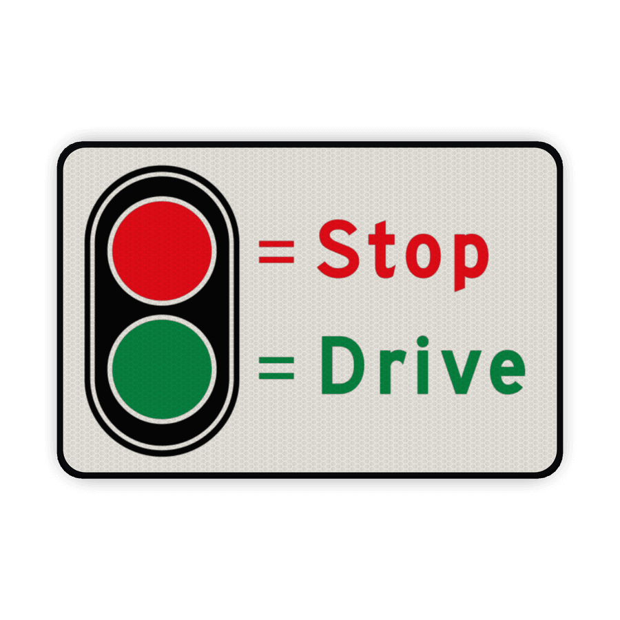 Verkeersbord Stoplichten STOP of DRIVE kopen? | Bestel hier!