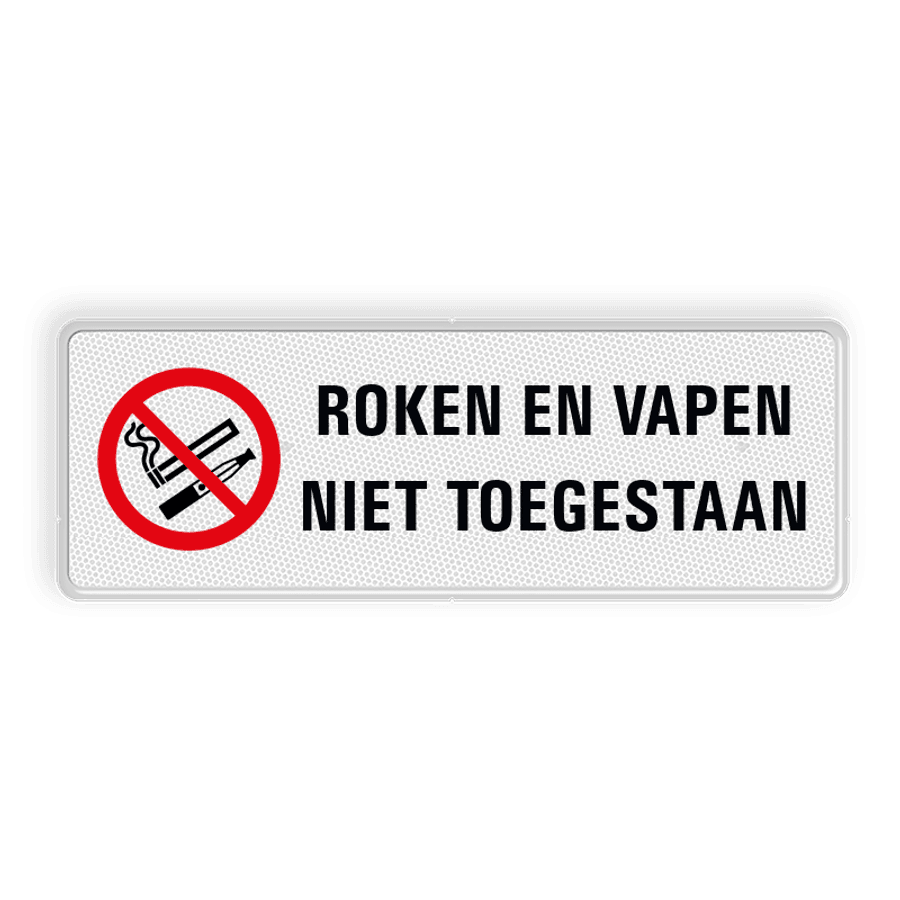 Bord roken en vapen verboden reflecterend online kopen