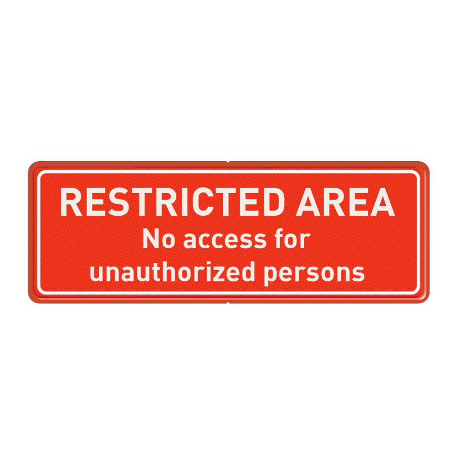 Bord restricted area, no access for unauthorized persons kopen