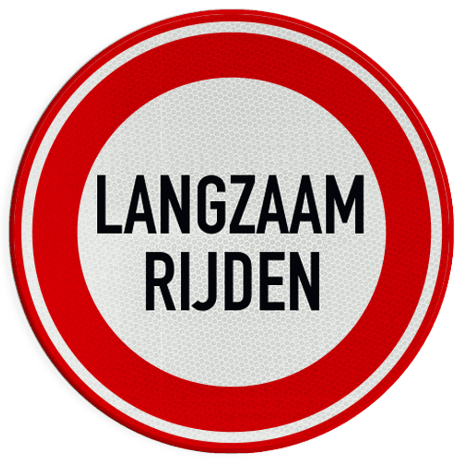 Langzaam rijden verkeersbord reflecterend online kopen