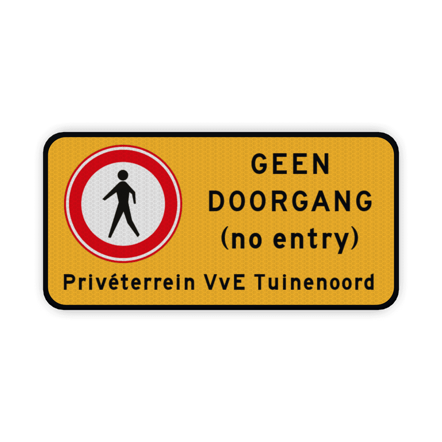 Verkeersbord geen doorgang (no entry) reflecterend kopen