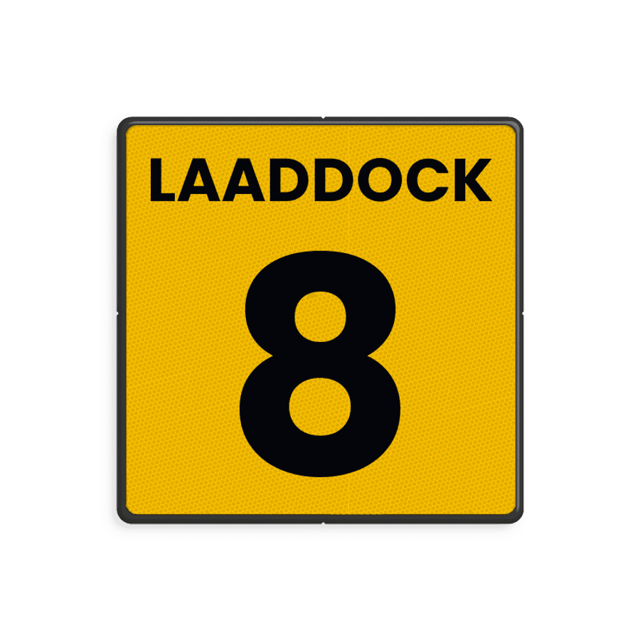 Laaddock nummerbord geel/zwart reflecterend online kopen