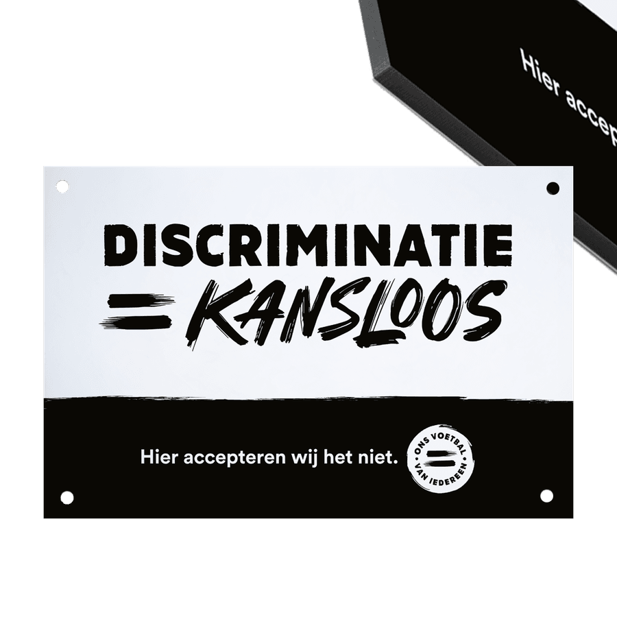 Borden en stickers - Producten | Discriminatie = Kansloos