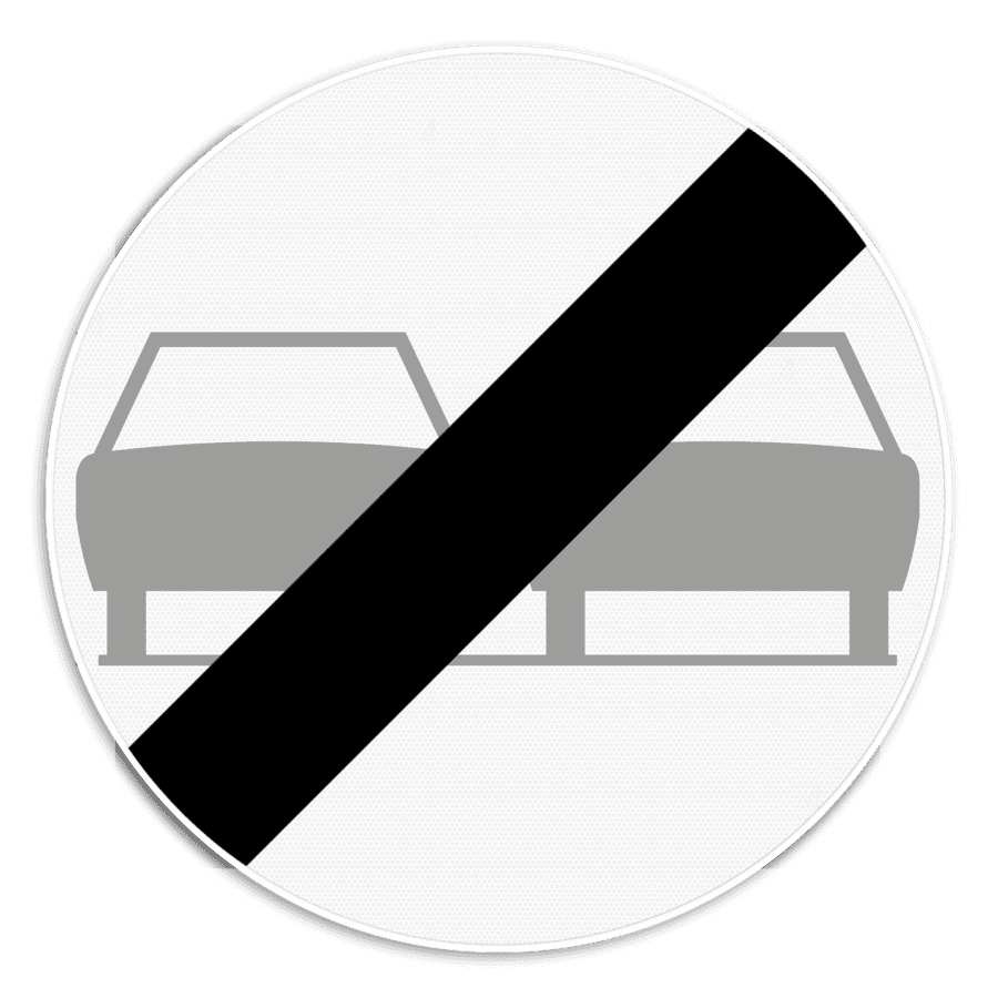 Verkeersbord C37 Einde verbod Kopen? Bestel hier online!