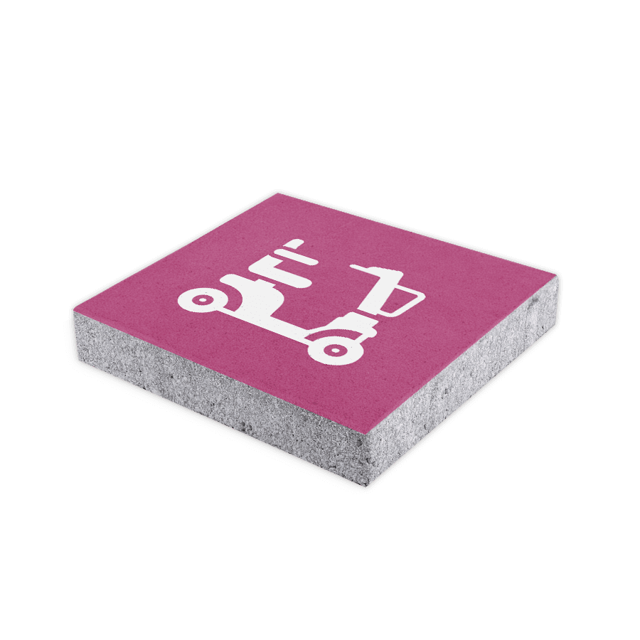 Stoeptegel scootmobiel roze stalling NS stations kopen