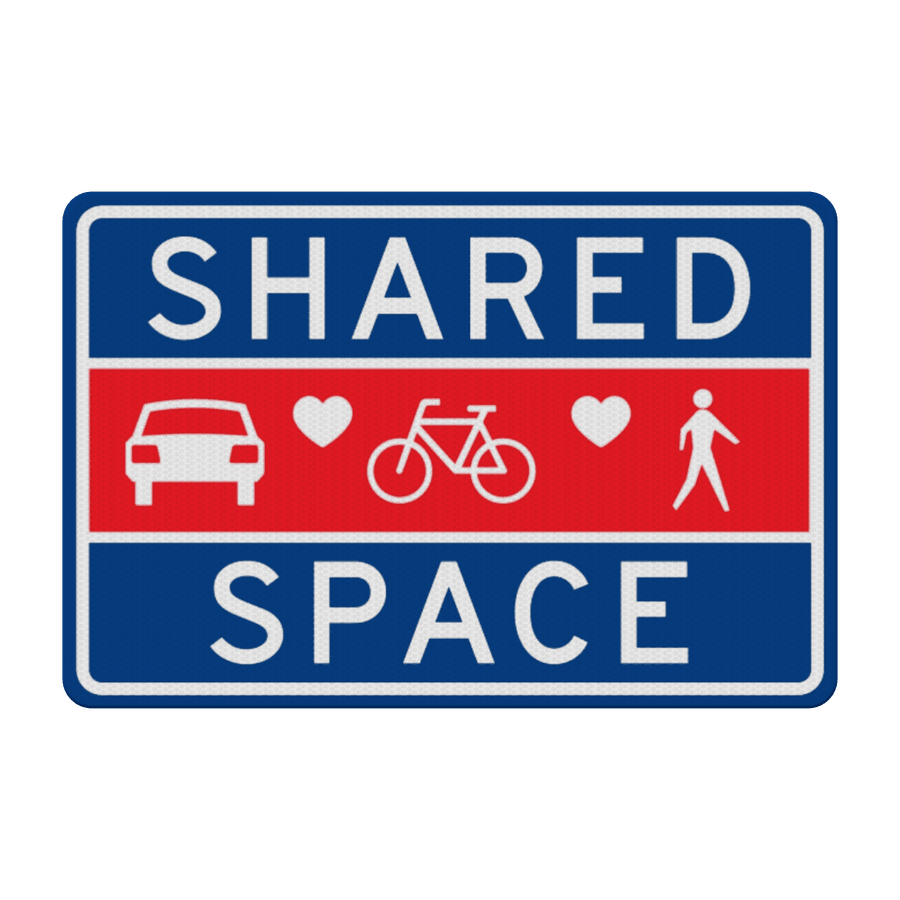 Verkeersbord shared space kopen? Bestel op Informatiebord.nl
