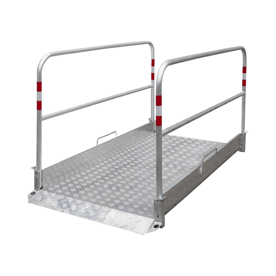 Aluminium loopbrug inklapbare leuningen online kopen