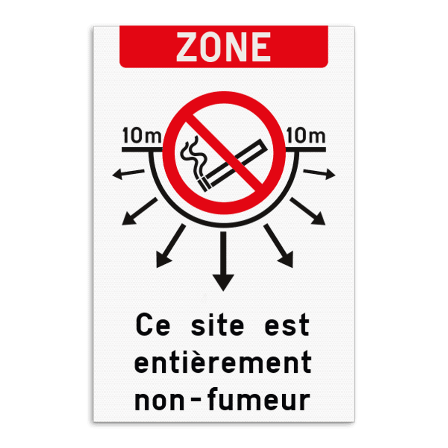 zone-interdiction-de-fumer-texte-personnalis-panneaux-d