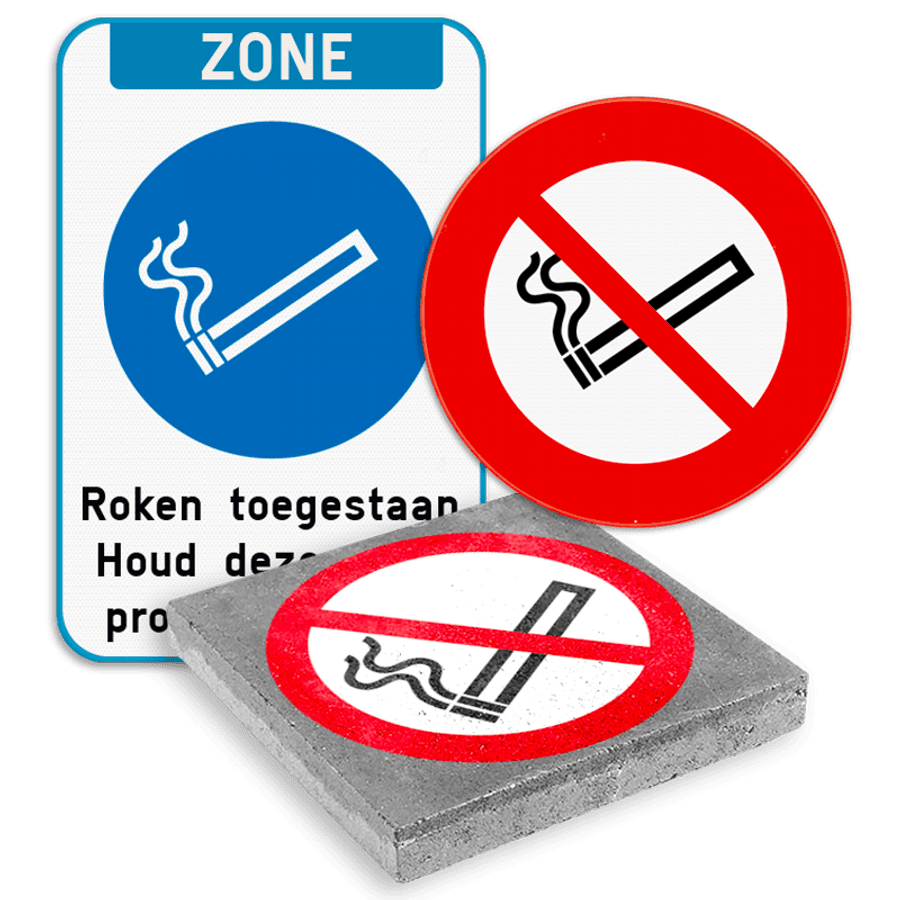 Borden roken verboden of rookzone - Bewerk én bestel!