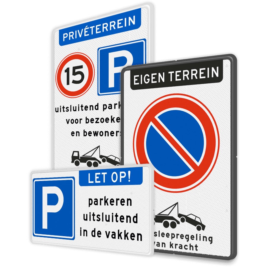 Parkeerbord kopen? Personaliseer online jouw eigen parkeerborden!