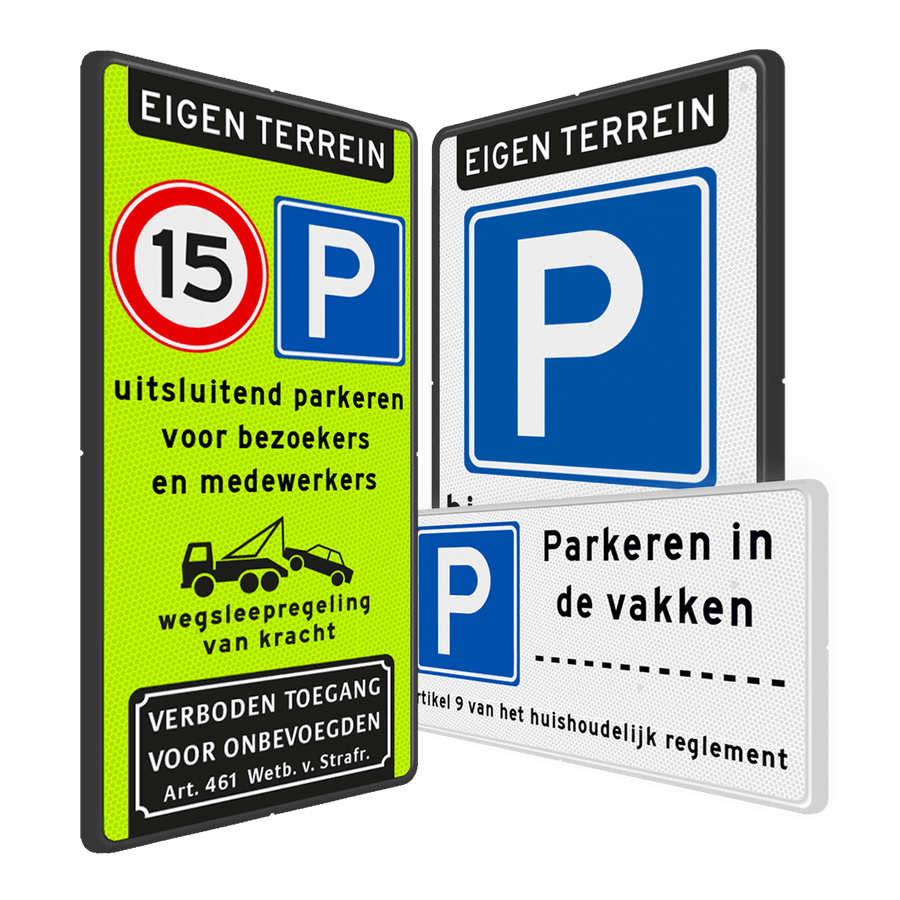 Parkeerbord bestellen? Ontwerp online echte parkeerborden