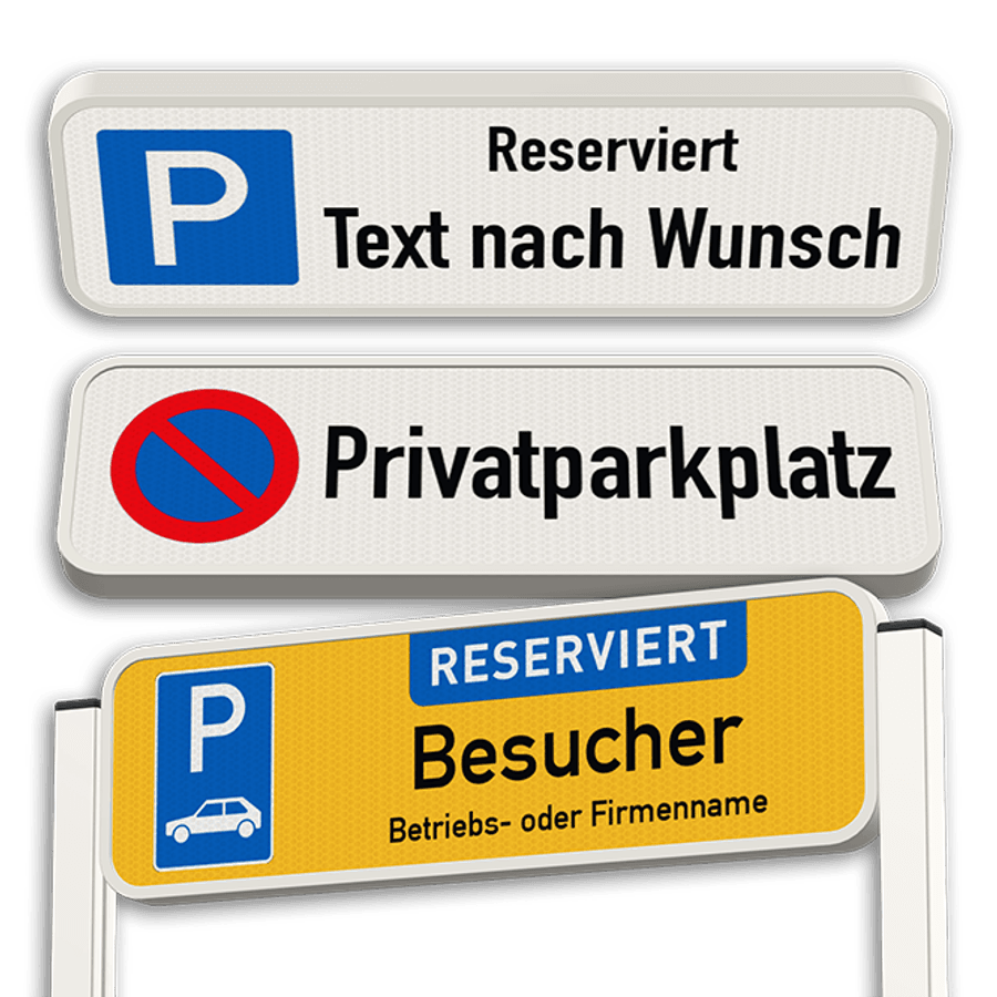 Parkplatzschilder gestalten & kaufen bei Verkehrsschildkaufen.de