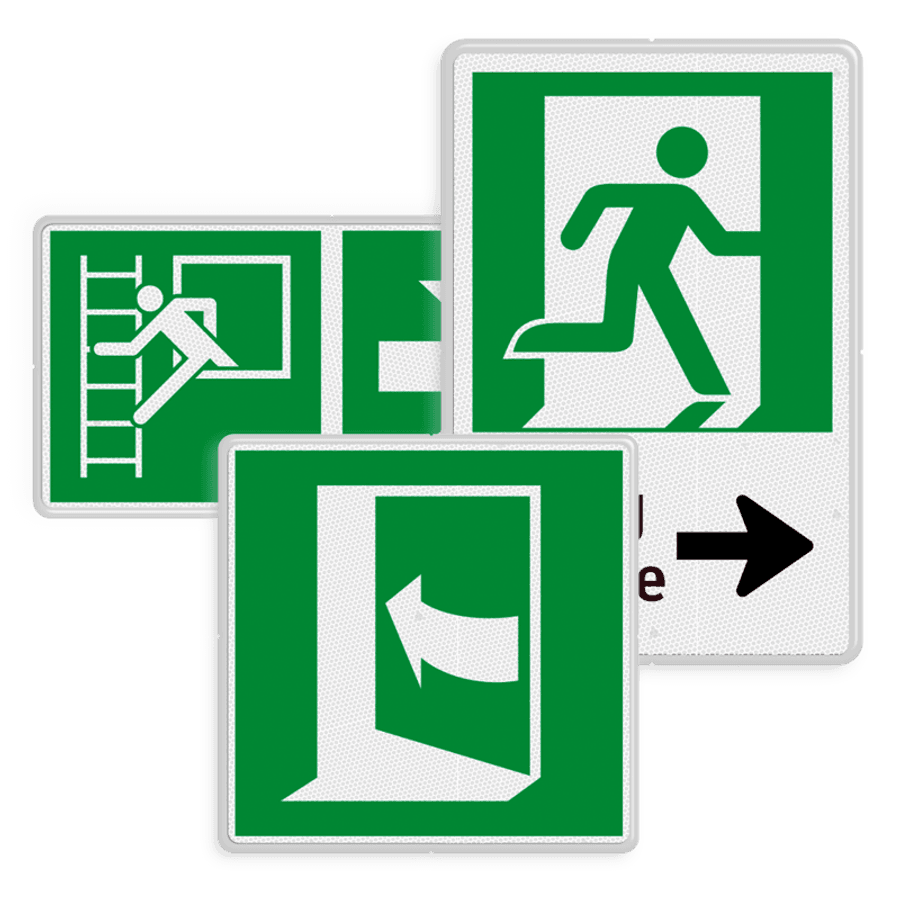 Vluchtroute borden kopen? Reflecterend | Veiligheidsbord.nl