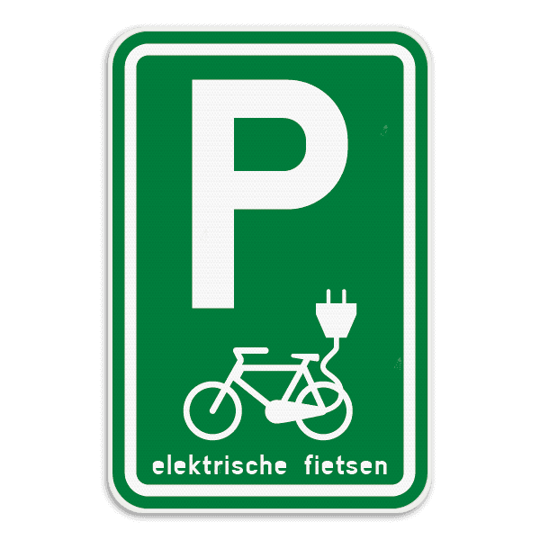 Op zoek naar parkeerbord voor elektrische fietsen? Bestel hier!