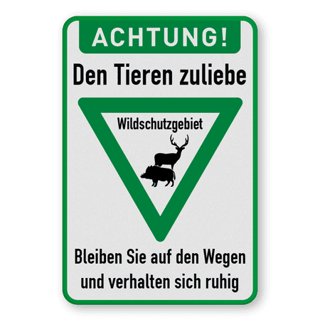Schild Achtung Tiere, verhalten sich ruhig kaufen? | Hier bestellen!