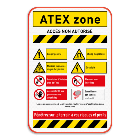 Besoin d'un panneau de sécurité ATEX ZONE ? Editez-le vous-même