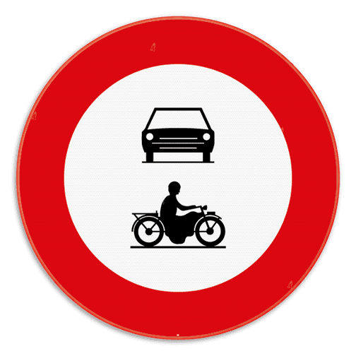 Verkeersbord SB250 C5-C7 - Verboden toegang voor motorvoertuigen en ...
