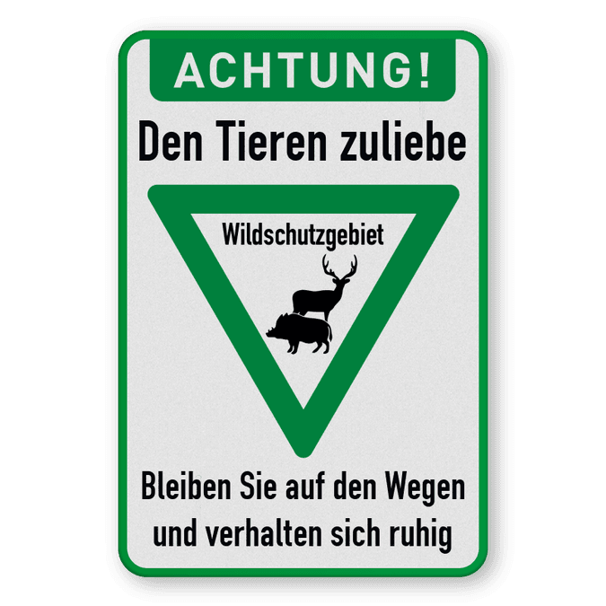 Schild Achtung Tiere, verhalten sich ruhig kaufen? | Hier bestellen!